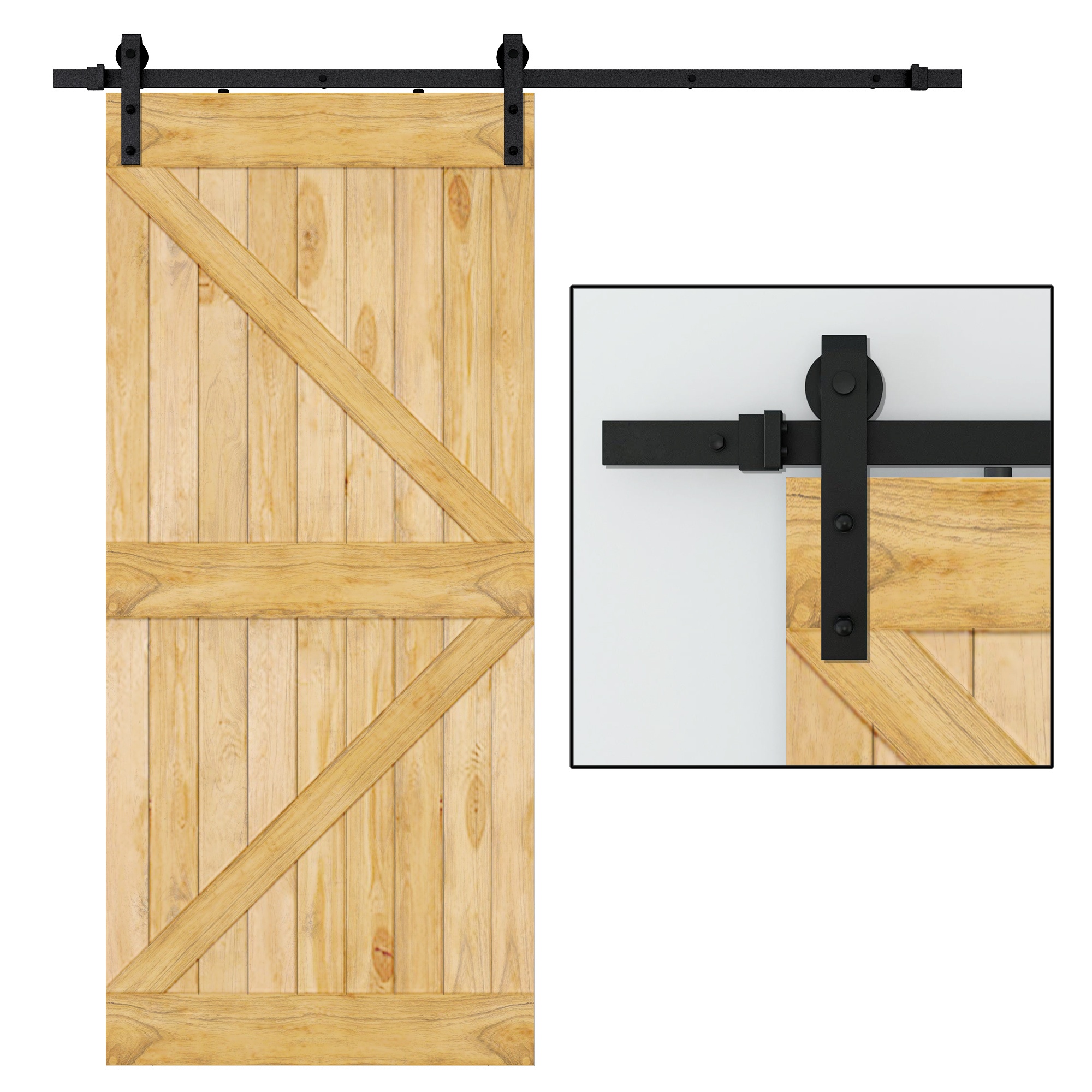 Spoke Wheel Sliding Door Track Kit – Side Mount – JuBest