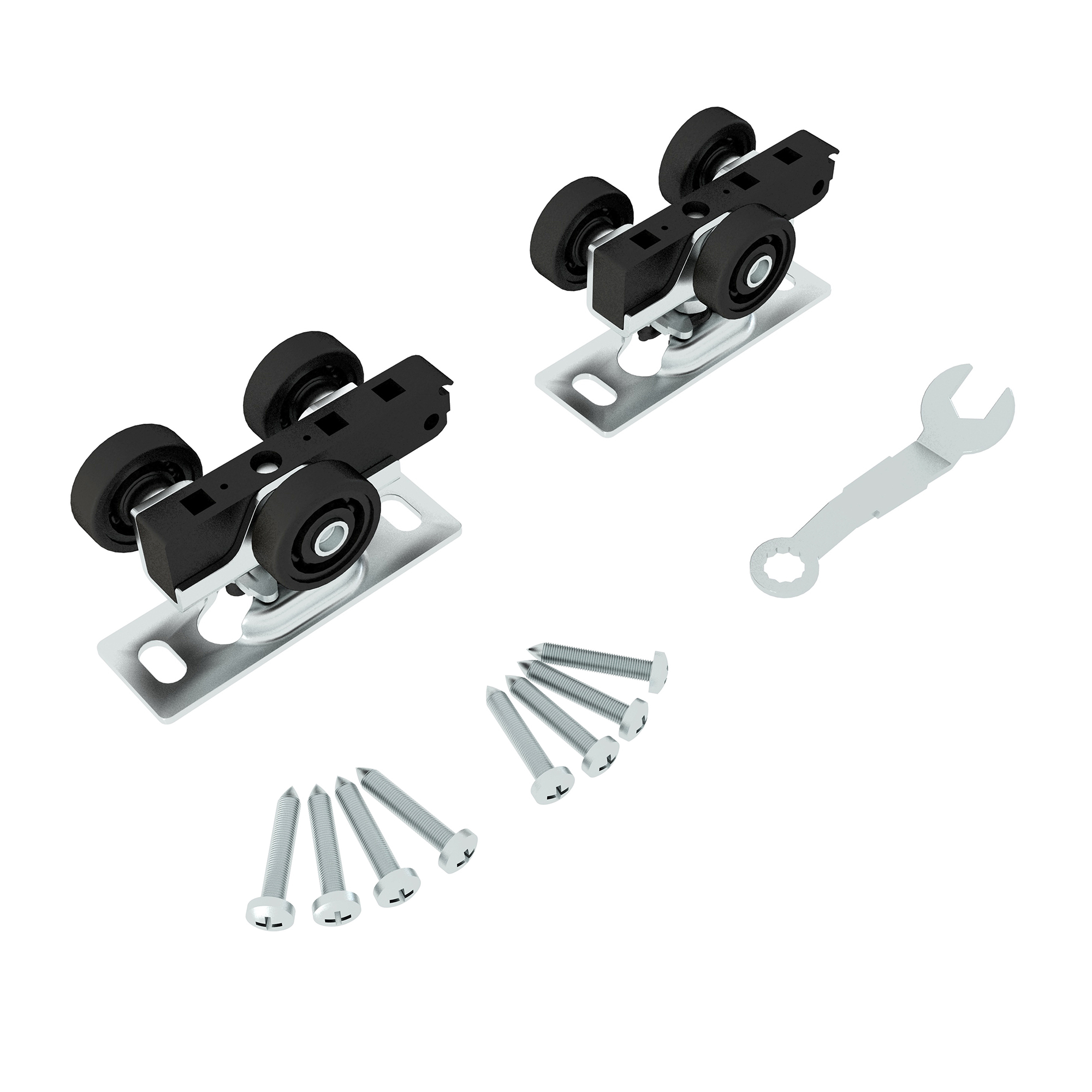 JUBEST Bypass Door Hardware Tri-wheel Trolley – JuBest